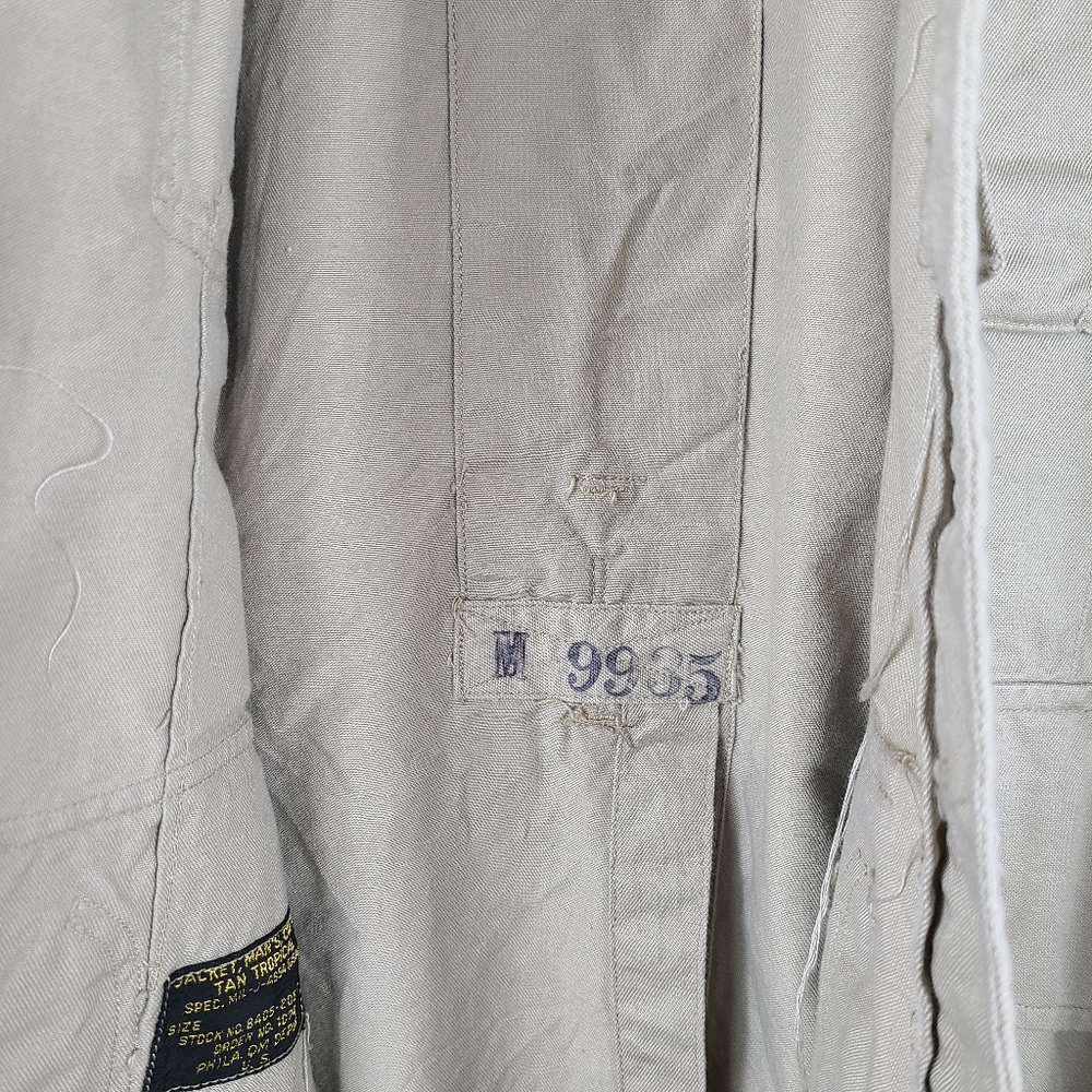 Vintage 50s Usaf Military Flying Mans Tan Jacket - Gem